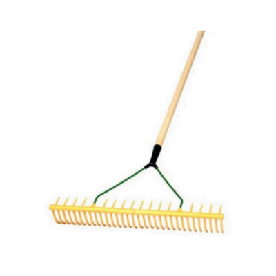 Jost Plastic Hay Rake with 5 Foot Wooden Handle - Noblewood Garden Store